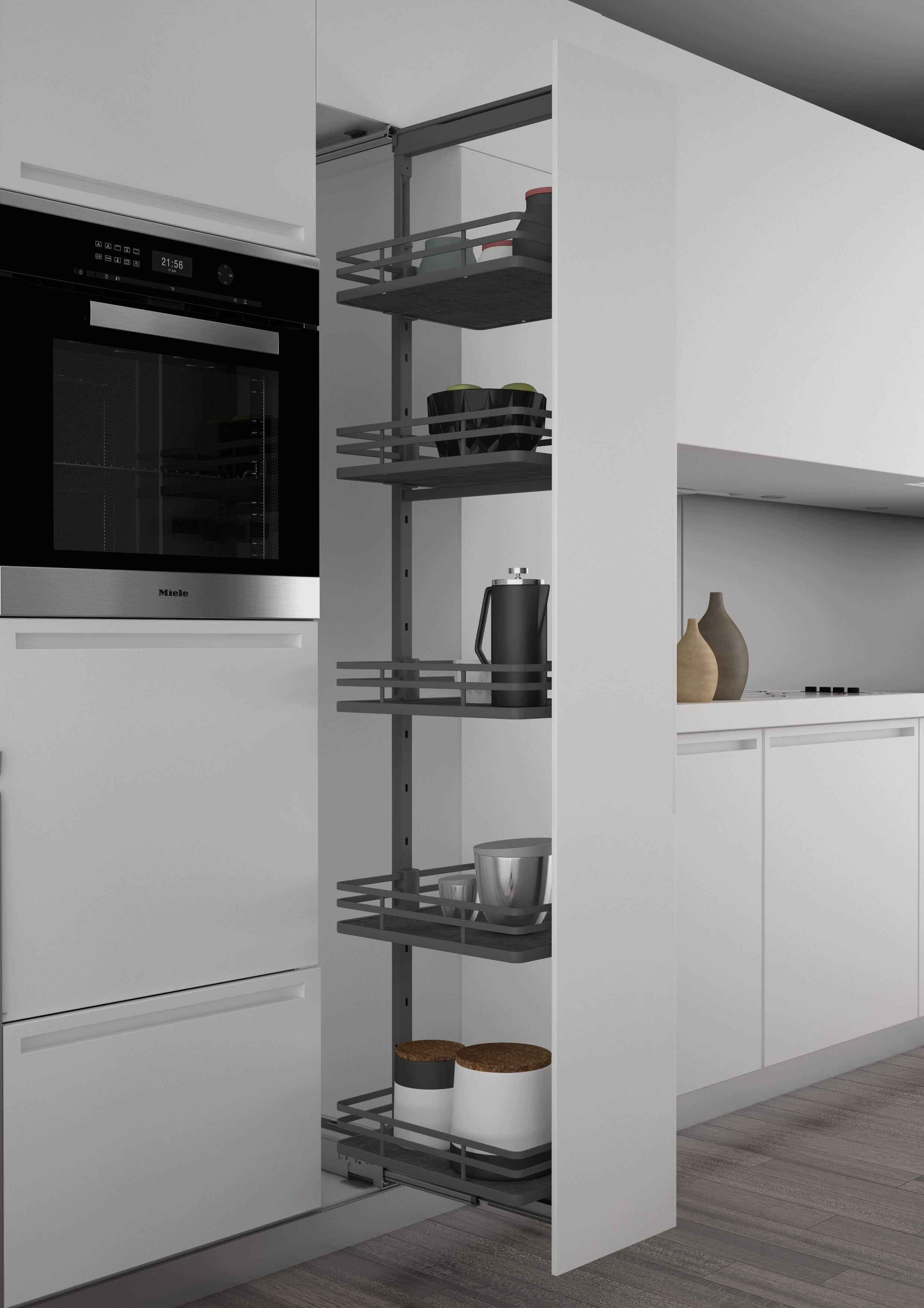 300 Larder Pull Out Kitchen Storage | Anthracite