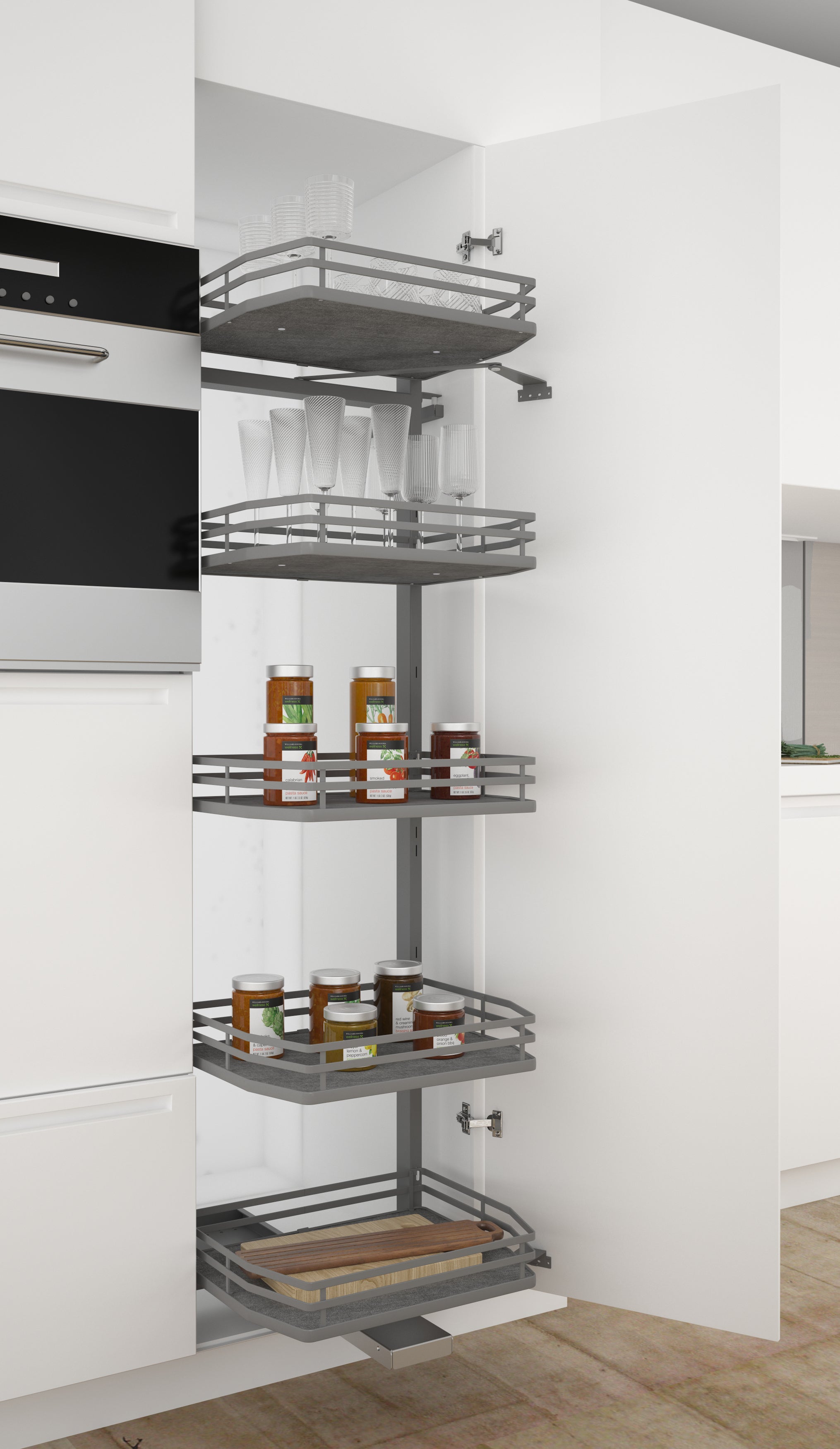 300 Larder Pull Out Kitchen Storage | Anthracite